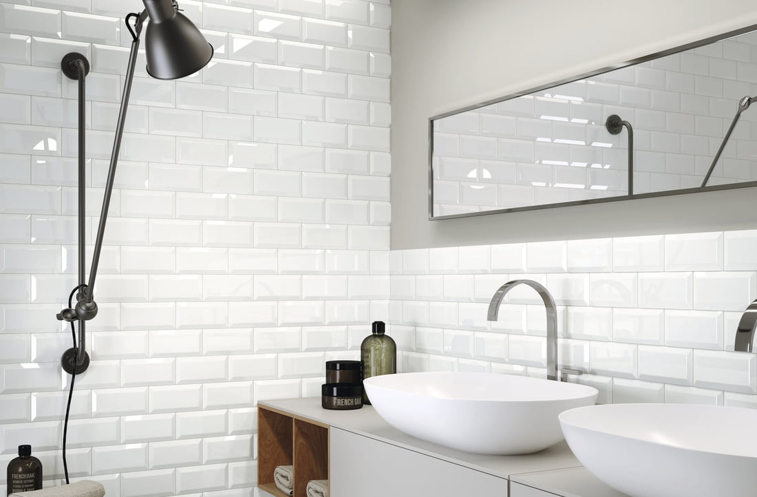 Faianta FABRESA, BISELADO BLANCO LUCIOS 10X30, mp/cutie 1.2