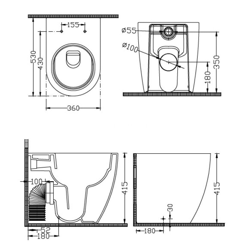 Vas WC STATIV KARAG, BTW 2030 NEW LUNA CU CAPAC SOFT CLOSE INCLUS